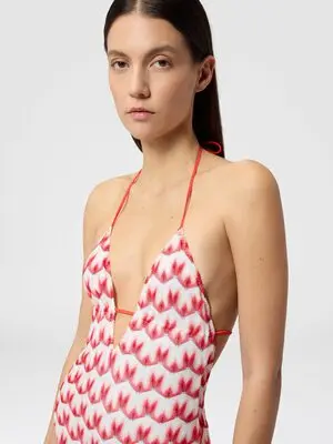 Missoni One-piece Swimsuit In Floral-pattern Viscose