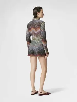 Missoni Mixed Viscose Lamé Shorts With Sequins