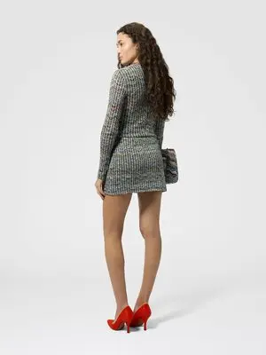 Missoni Chevron Viscose-blend Mini Skirt With Sequins