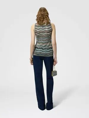 Missoni Sleeveless Chevron Viscose-blend Top