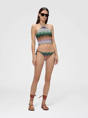 Missoni Top In Viscose Lamé With Halterneck