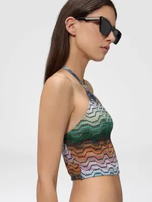 Missoni Top In Viscose Lamé With Halterneck