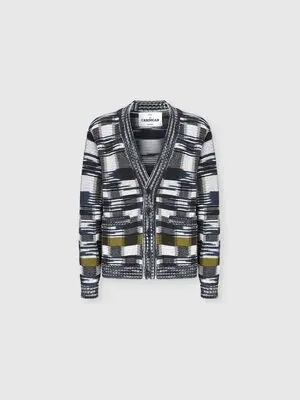 Missoni Cotton-blend Cardigan With Check Pattern - Multicoloured