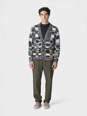 Missoni Cotton-blend Cardigan With Check Pattern
