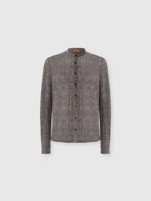 Missoni Cashmere And Viscose Shirt With Band Collar - Multicoloured
