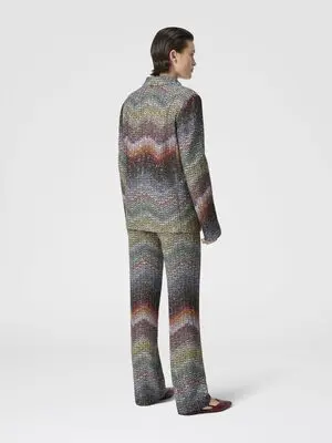 Missoni Double-breasted Viscose Lamé Blazer With Sequins
