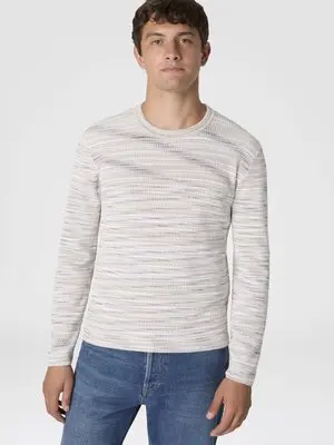Missoni Ribbed Crew-neck Flamed Cotton Pullover