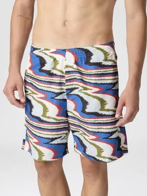 Missoni Long Swim Shorts With Irregular Zigzag Print