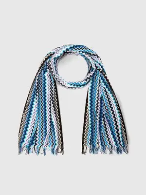 Missoni Pure Cotton Scarf With Fringes - Multicoloured