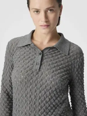 Missoni Cashmere Polo With Lace Pattern