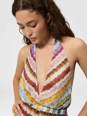 Missoni Short Zig Zag Tulle Cover-up Jumpsuit