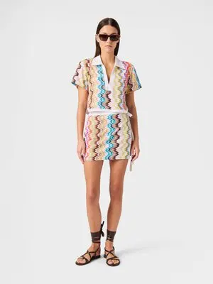 Missoni Mini Pareo Skirt In Printed Terry