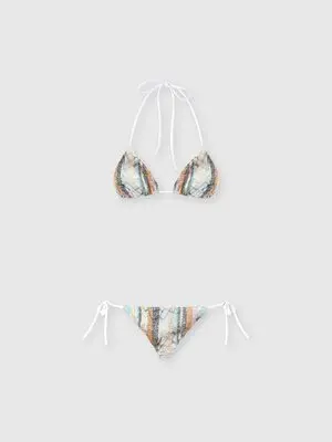 Missoni Multi-technique Mixed Viscose Lamé Bikini - Multicoloured