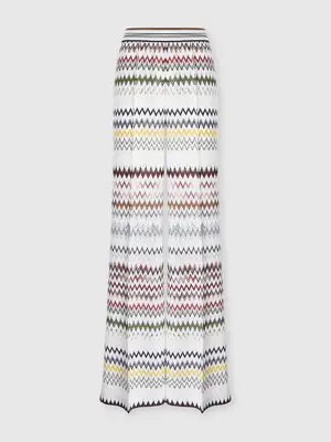 Missoni Wide Zigzag Viscose And Cotton Trousers