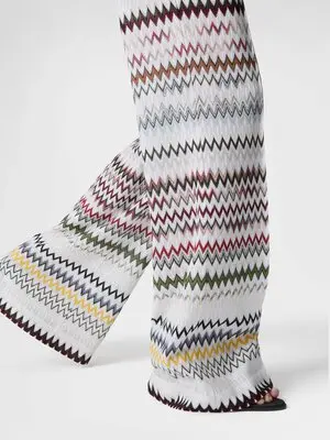 Missoni Wide Zigzag Viscose And Cotton Trousers