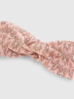 Missoni Headband In Lamé Viscose With Foliage Pattern