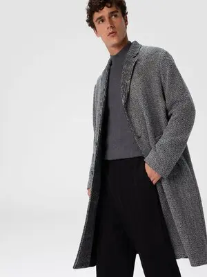Missoni Wool Cloth Coat With Chevron Pattern