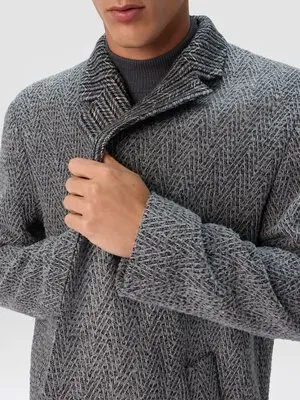 Missoni Wool Cloth Coat With Chevron Pattern