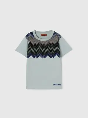 Missoni Short-sleeve Cotton Crewneck T-shirt - Grey
