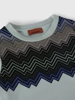 Missoni Short-sleeve Cotton Crewneck T-shirt - Grey