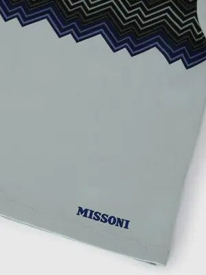 Missoni Short-sleeve Cotton Crewneck T-shirt - Grey