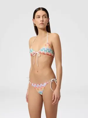 Missoni Triangle Bikini In Viscose With Floral Motif