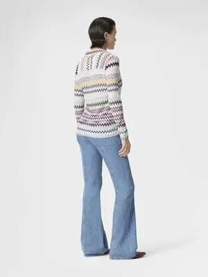 Missoni Zigzag Cotton And Viscose Blouse With V-neckline