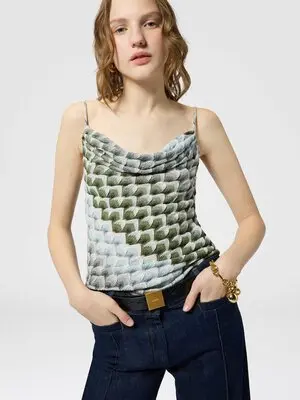 Missoni Lace Motif Top With Draped Neckline