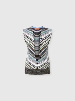 Missoni Striped Vest With Sequin Appliqu