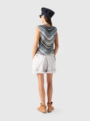 Missoni Striped Vest With Sequin Appliqu