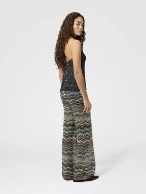 Missoni Chevron Palazzo Trousers With Sequins