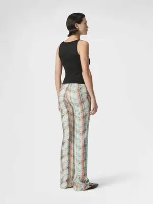 Missoni Multi-technique Mixed Viscose Lamé Flared Trousers