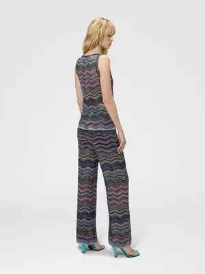 Missoni Chevron Palazzo Trousers With Sequins