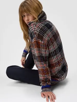 Missoni High-neck Sweater With Check Pattern
