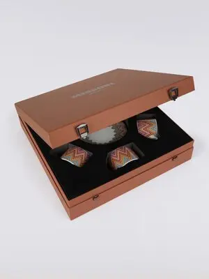 Missoni Zigzag Jarris Set Of 6 Tea Cups & Saucers - Red