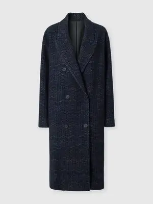 Missoni Double-breasted Cashmere And Viscose Coat - Blue