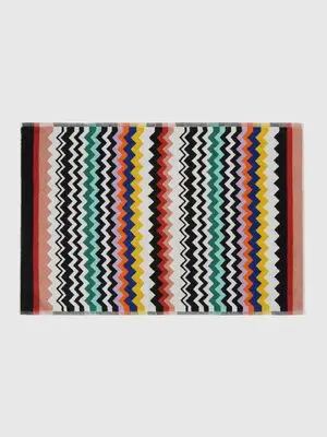 Missoni 100% Cotton Bath Mat With Chevron Pattern - Multicoloured