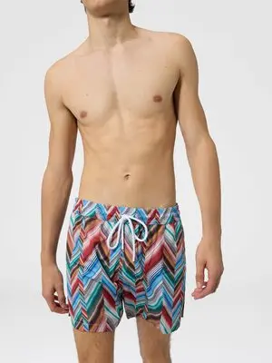 Missoni Mid-length Swim Shorts With Offset Zig Zag Print