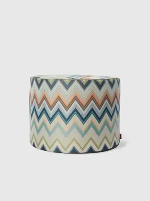 Missoni Agadir Cylindrical Pouffe 40x30 Cm - Blue