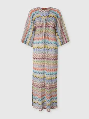 Missoni Long Viscose Lamé Cover-up Caftan - Multicoloured