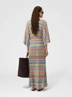 Missoni Long Viscose Lamé Cover-up Caftan