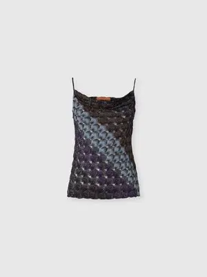 Missoni Lace Motif Top With Draped Neckline - Multicoloured
