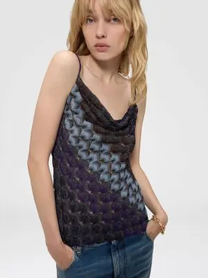 Missoni Lace Motif Top With Draped Neckline