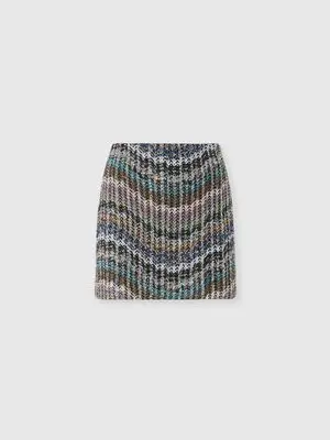 Missoni Wool-blend Lamé Mini Skirt With Sequins