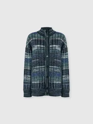 Missoni Oversized Wool-blend Check Cardigan
