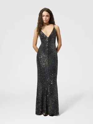 Missoni Long Dégradé Knit Dress With Sequins - Multicoloured