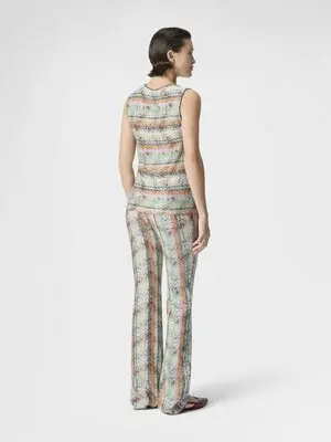 Missoni Multi-technique Mixed Viscose Lamé Sleeveless Top