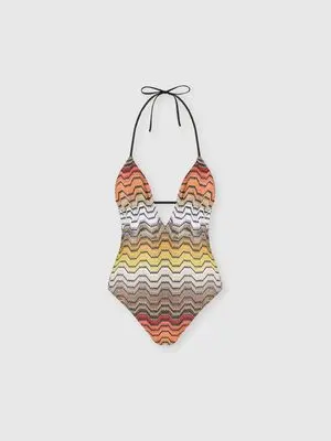 Missoni One-piece Swimsuit With Greek Motif - Multicoloured
