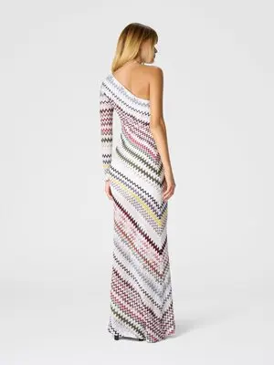 Missoni One-shoulder Viscose And Cotton Gown