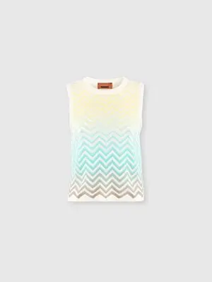 Missoni Chevron Dégradé Cotton And Viscose Sleeveless Top - Multicoloured
